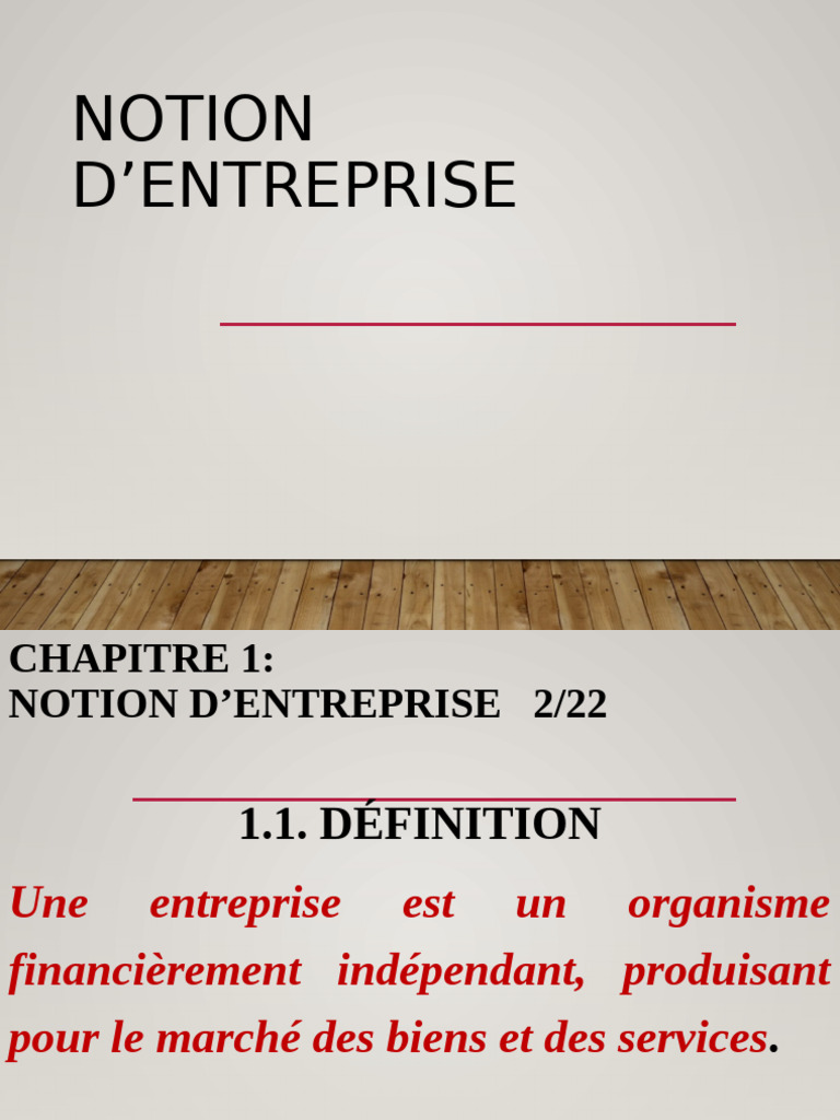 Définition et caractéristiques d'une entreprise | PDF | Business ...
