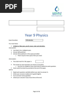 Year 8 Physics Test Questions and Answers | PDF