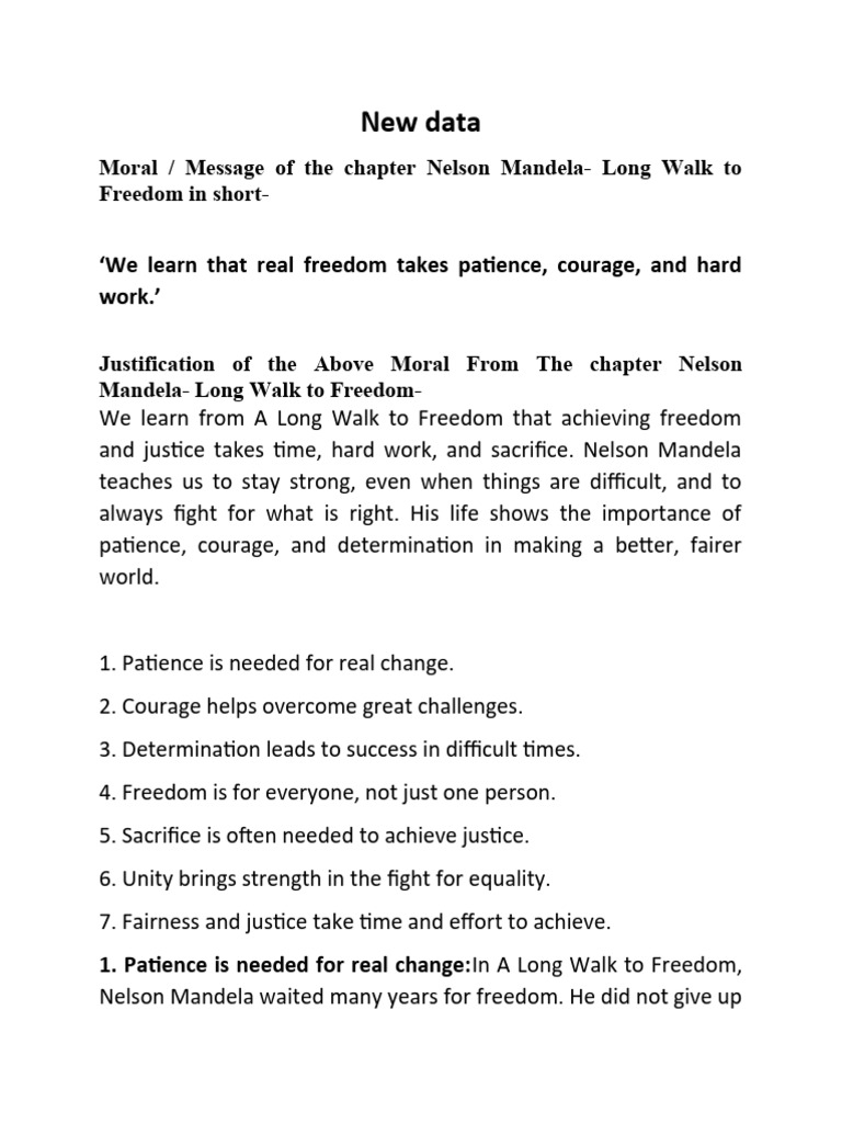 Moral | PDF | Nelson Mandela | Courage
