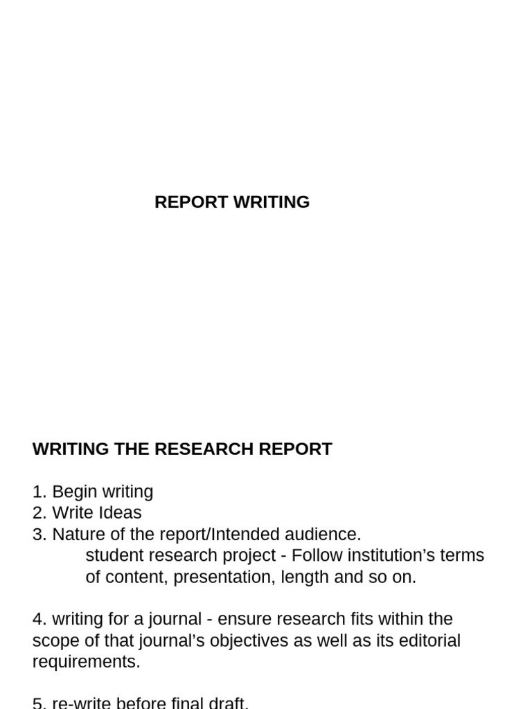 Report Writing | PDF