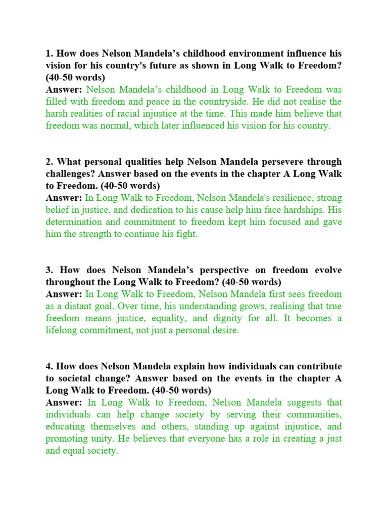 13. Short Answer Type Questions | PDF | Nelson Mandela | Social Justice