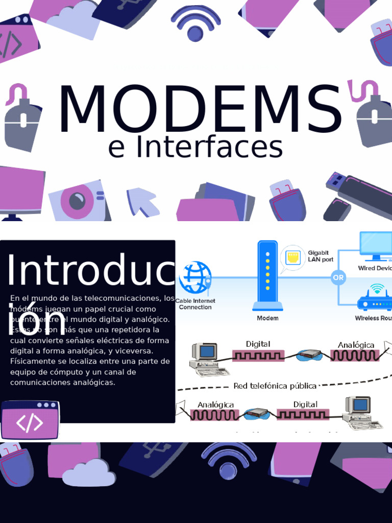 Módems y sus Interfaces en Telecomunicaciones | PDF | Módem ...