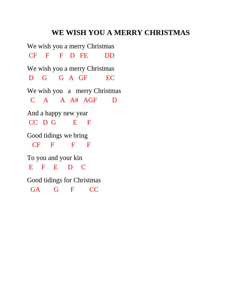 Merry Christmas Song Lyrics | PDF