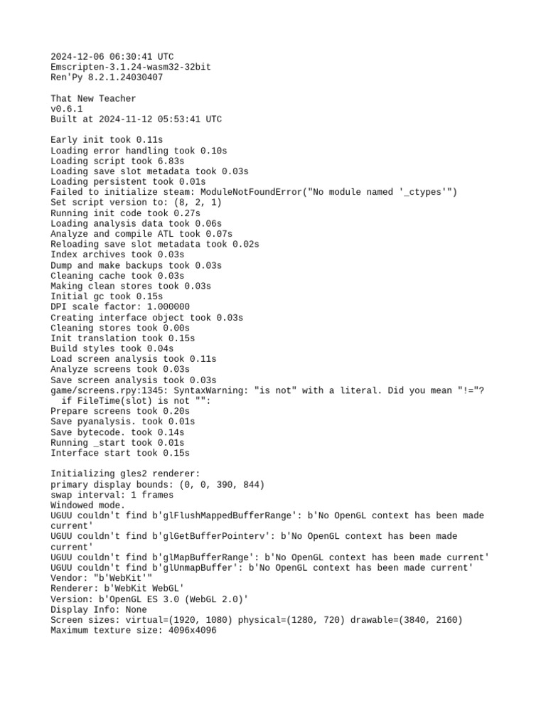 Mystic Valley Mucski Initialization Logs | PDF