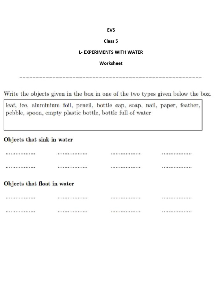 worksheet L 7 EVS | PDF