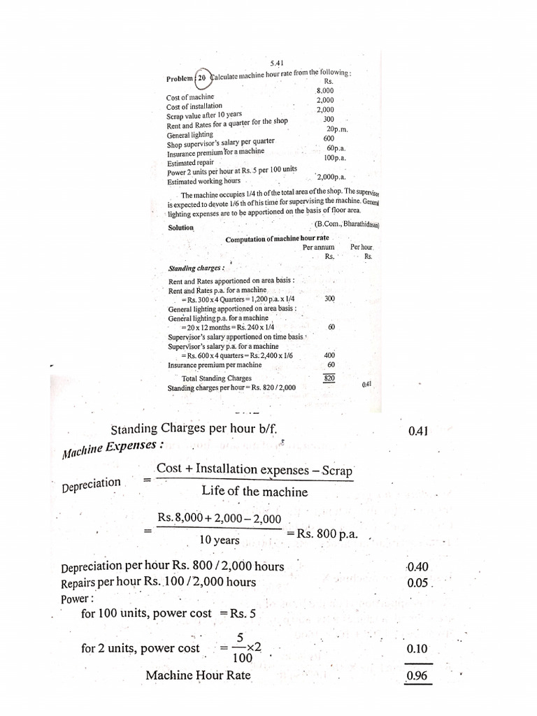 Cost Accounting Unit4 10 Mark Questions | PDF