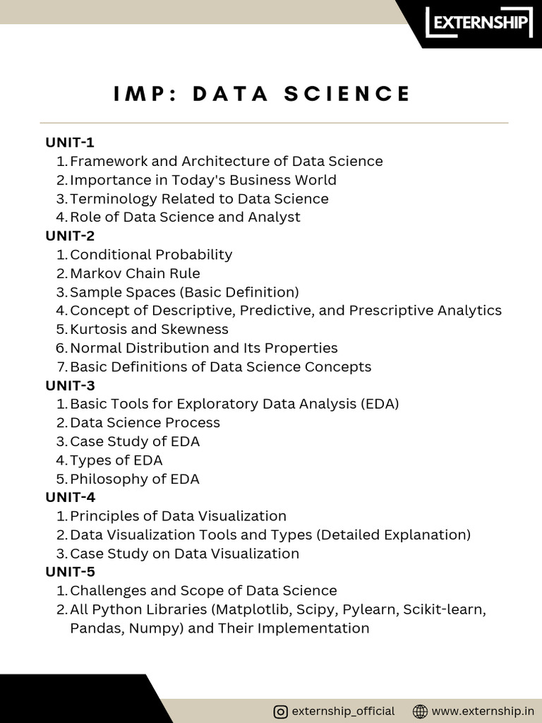 Data Science Externship | PDF