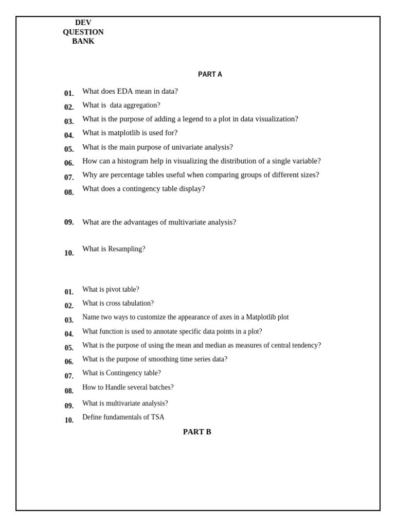 DEV QUESTION BANK | PDF | Scientific Method | Statistical Analysis