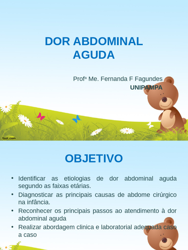 Cópia de Dor Abdominal Aguda | PDF | Dor | Medicina Clínica