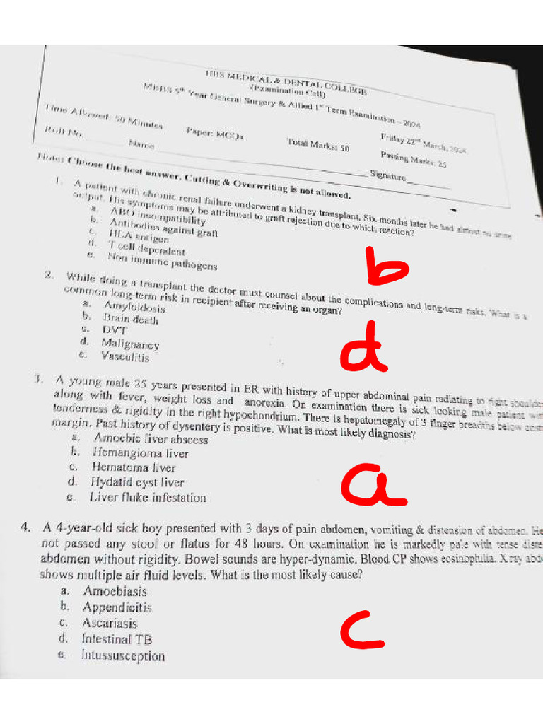 surgery 1st term 2024 | PDF
