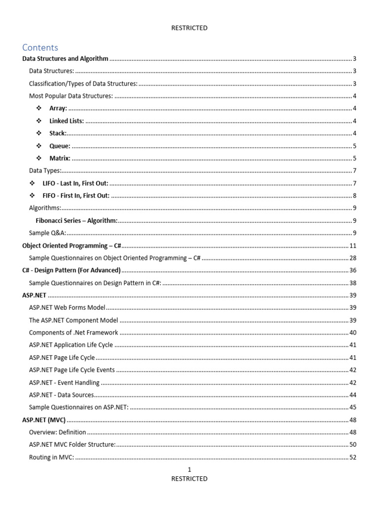 Developer's Guide to C# & ASP.NET | PDF | Queue (Abstract Data Type) | C Sharp (Programming ...