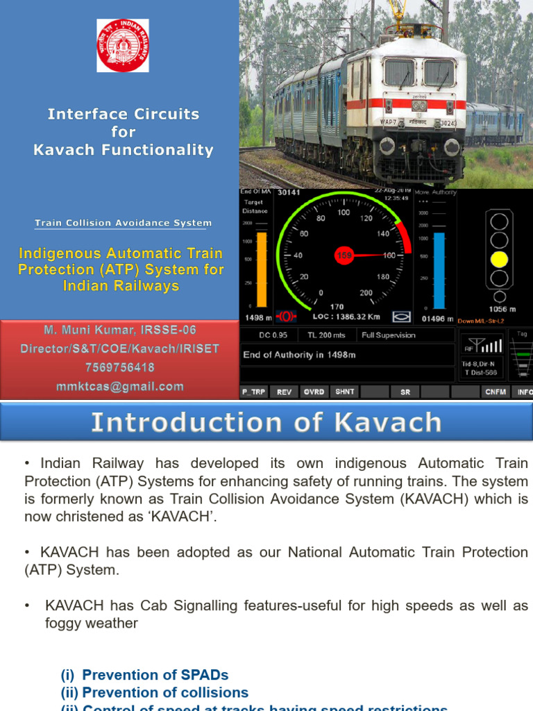 Kavach Interface Circuits | PDF | Relay | Rail Transport