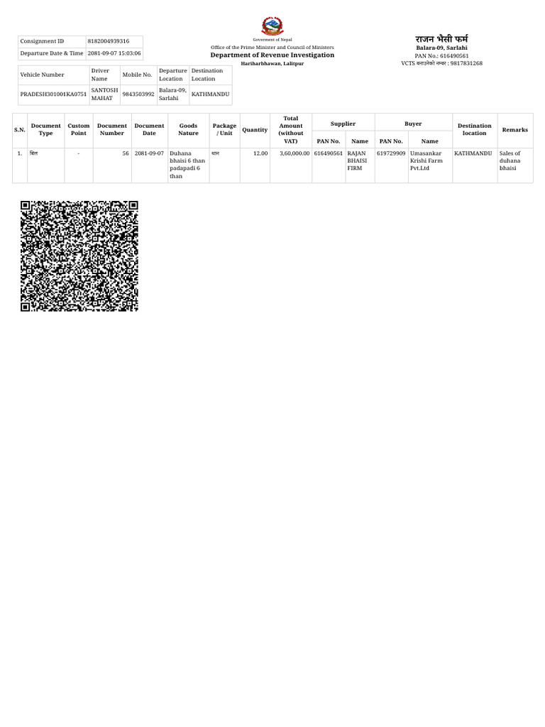 Livestock Sales Invoice | PDF