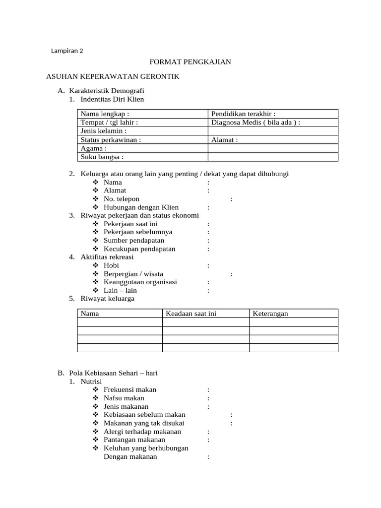 Pengkajian Gerontik New | PDF