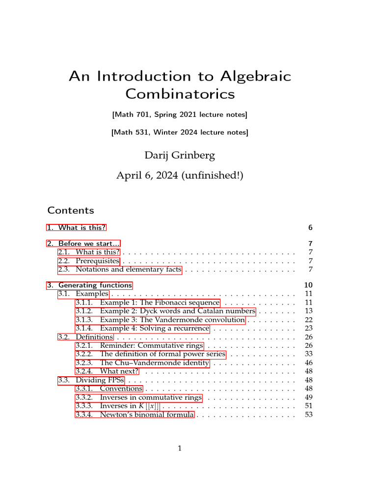 Combi Book | PDF | Permutation | Set (Mathematics)