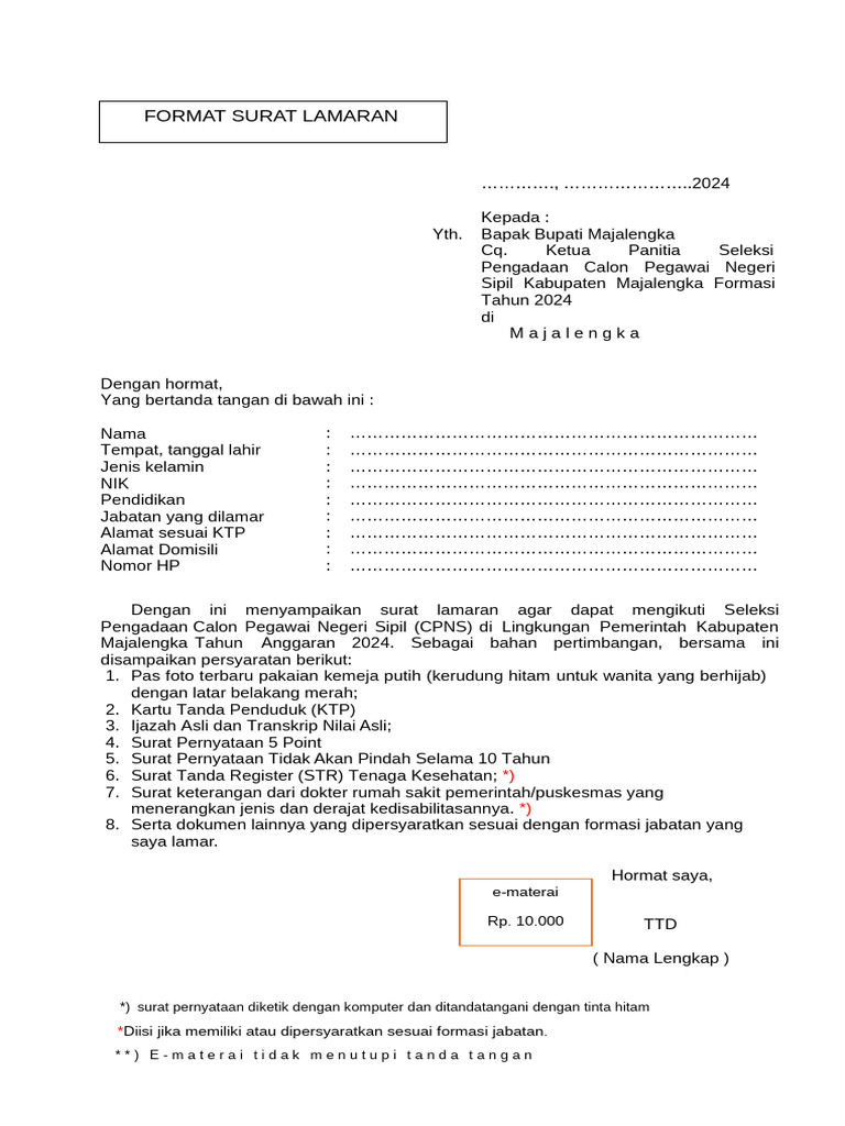Contoh Format Surat | PDF