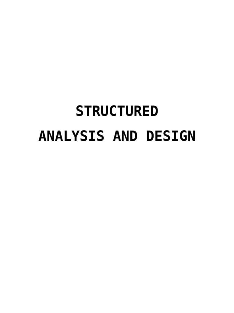 Structured Analysis and Design | PDF | System | Conceptual Model