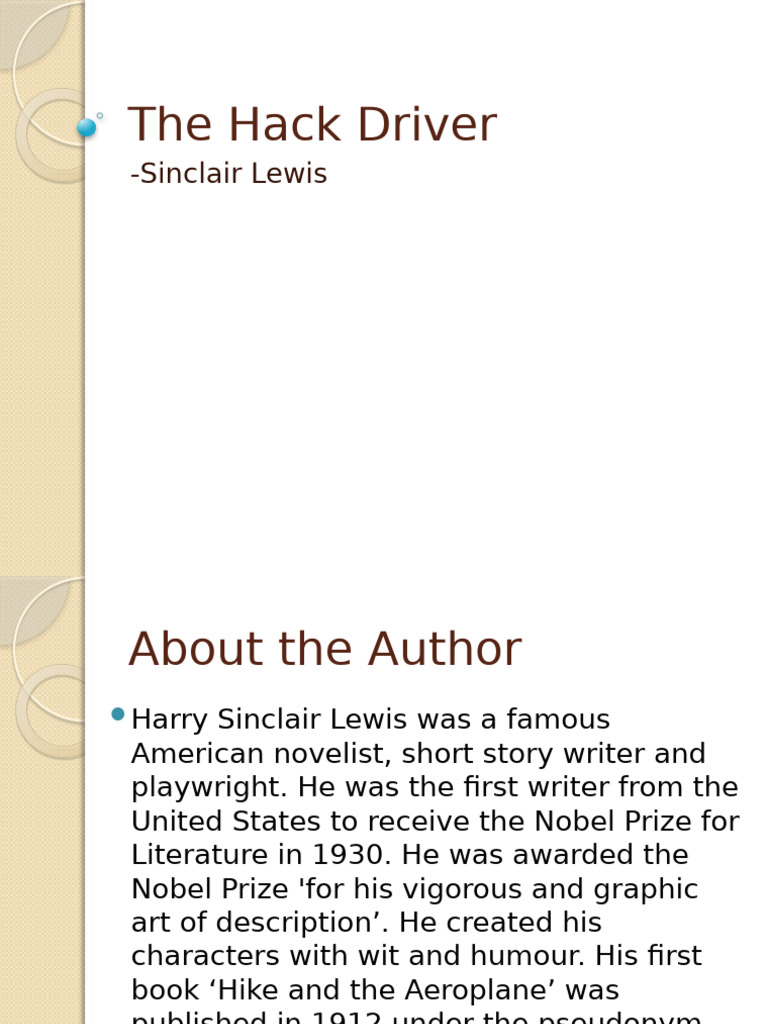 The Hack Driver | PDF