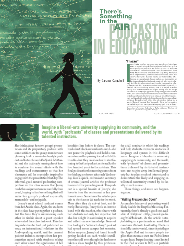 Podcasting in Education | PDF | Podcast