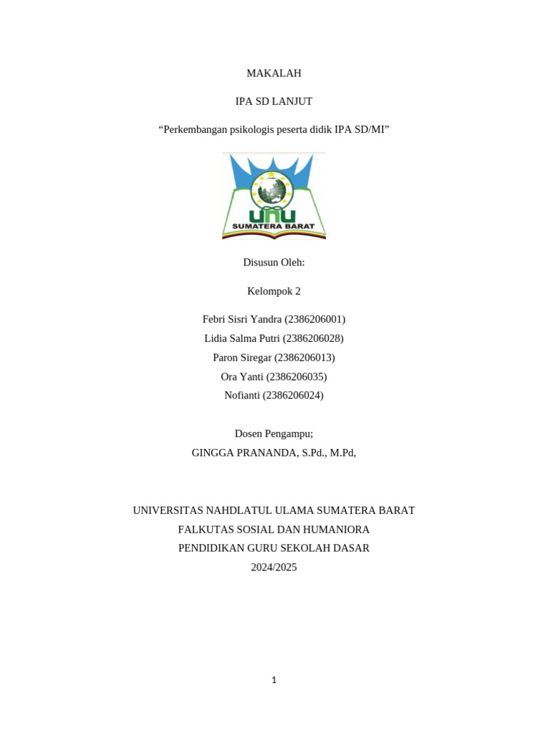 Makalah K2 Ipa ) | PDF