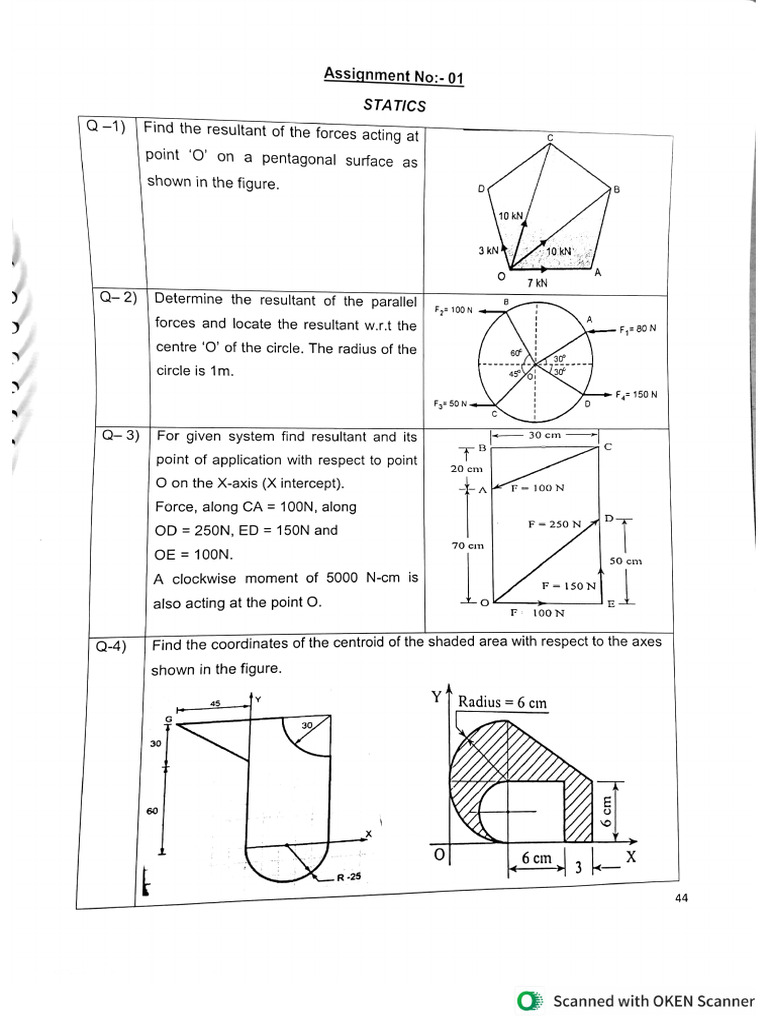 Mechanics Partial Assignments 1 and 2 | PDF