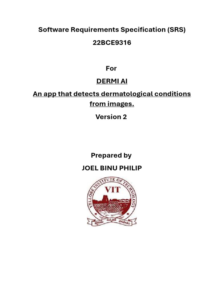 SRS-V2-22BCE9316 | PDF | Medical Diagnosis | Use Case