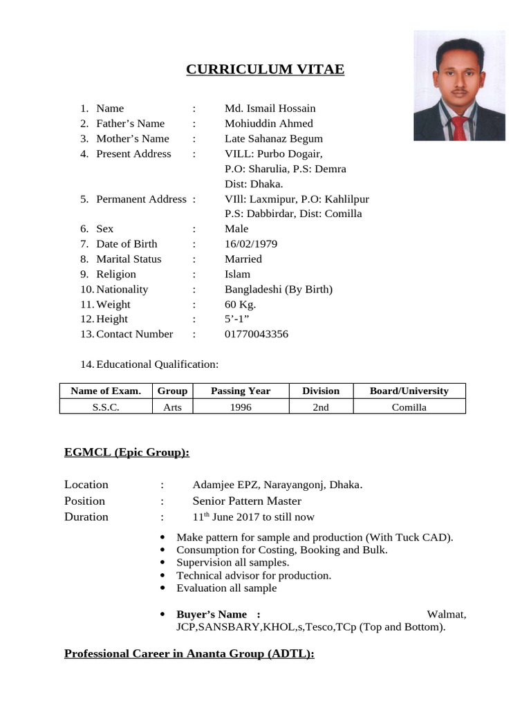 Ismail VI New CV - 03-07-18 | PDF
