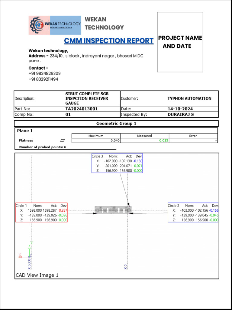 STRUT COMPLETE SGR INSPECTION RECEIVER GAUGE REPORT (1) (1) | PDF ...