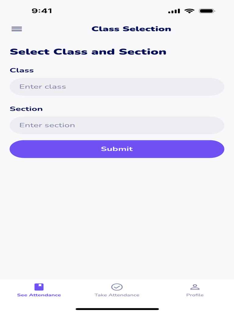 Attendance Wireframe | PDF
