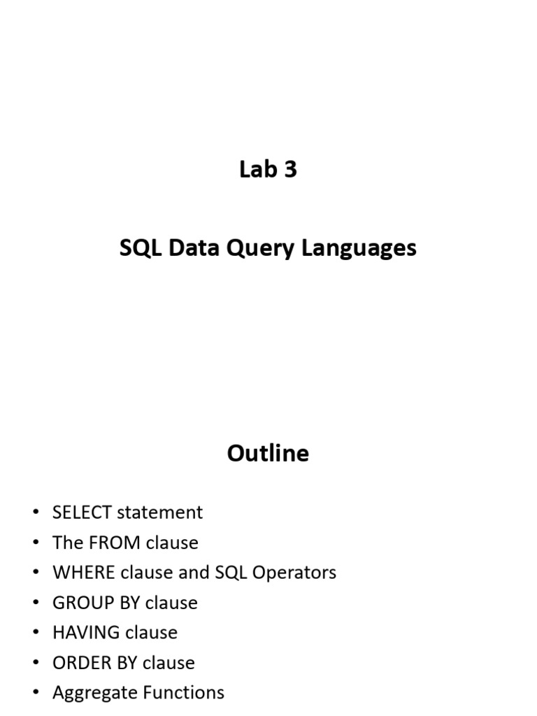 FoDB - Lab 3 | PDF | Sql | Databases