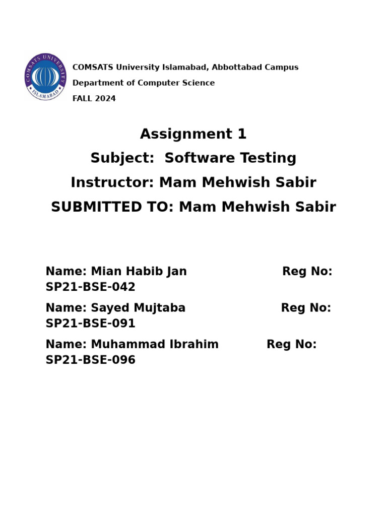 Software Testing Assignment Fall 2024 | PDF | Body Mass Index | Overweight