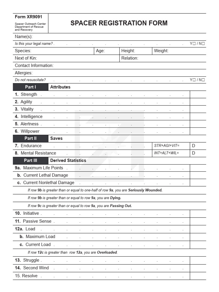 Fancy Character Sheet V0.1 | PDF