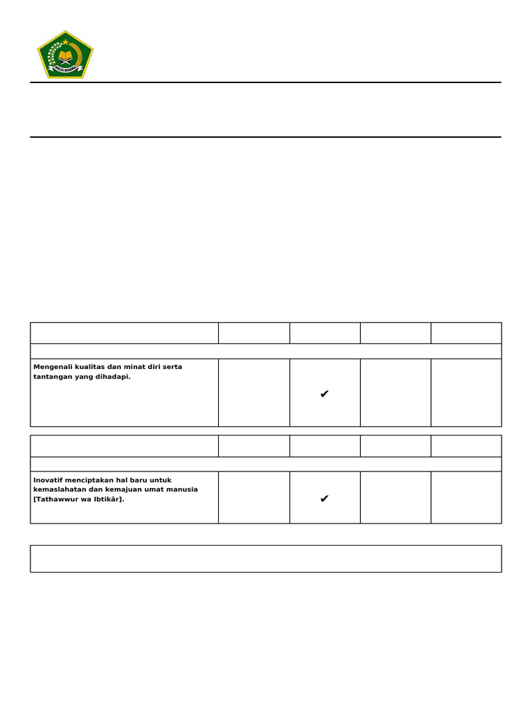Rapor P5RA VIII.A - ASSYIFA ATUL FITRI - 0118407363 | PDF