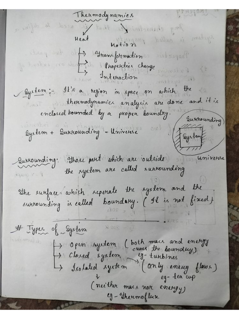 Basic Thermodynamics Class Notes B.Tech 3rd Semester | PDF