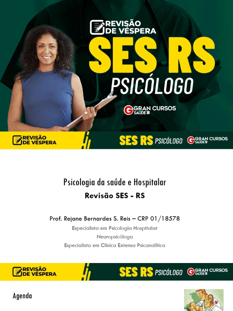 Revisão de Véspera SES RS - Psicólogo - 08.01 - Rejane Bernardes | PDF ...