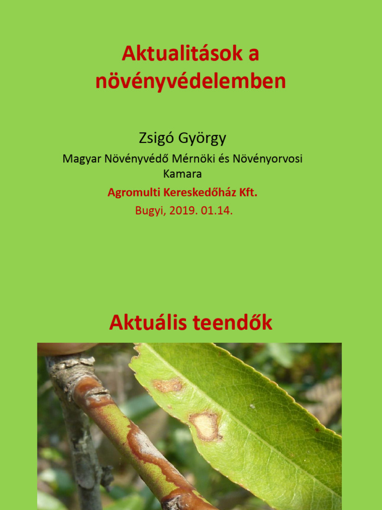 Aktualitasok A Novenyvedelemben Zsigo Gyorgy Magyar Novenyvedo Mernoki ...