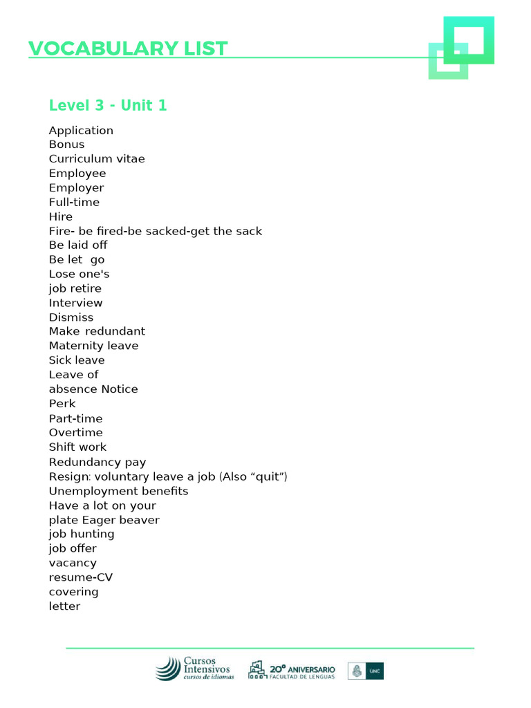 Job Application and Interview Vocabulary | PDF