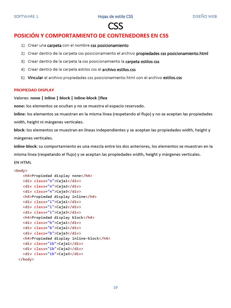 12-Propiedades Css Posicionamiento | PDF | Desarrollo de software ...