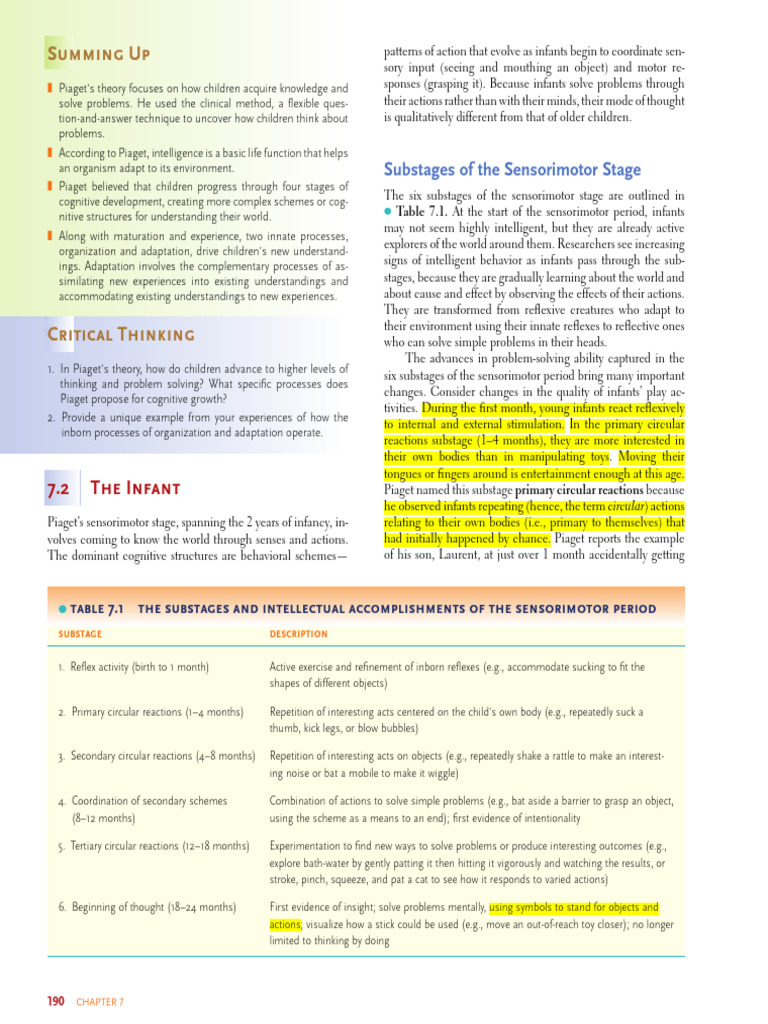 Piaget's Theory of Cognitive Development | PDF | Cognitive Development | Human Development