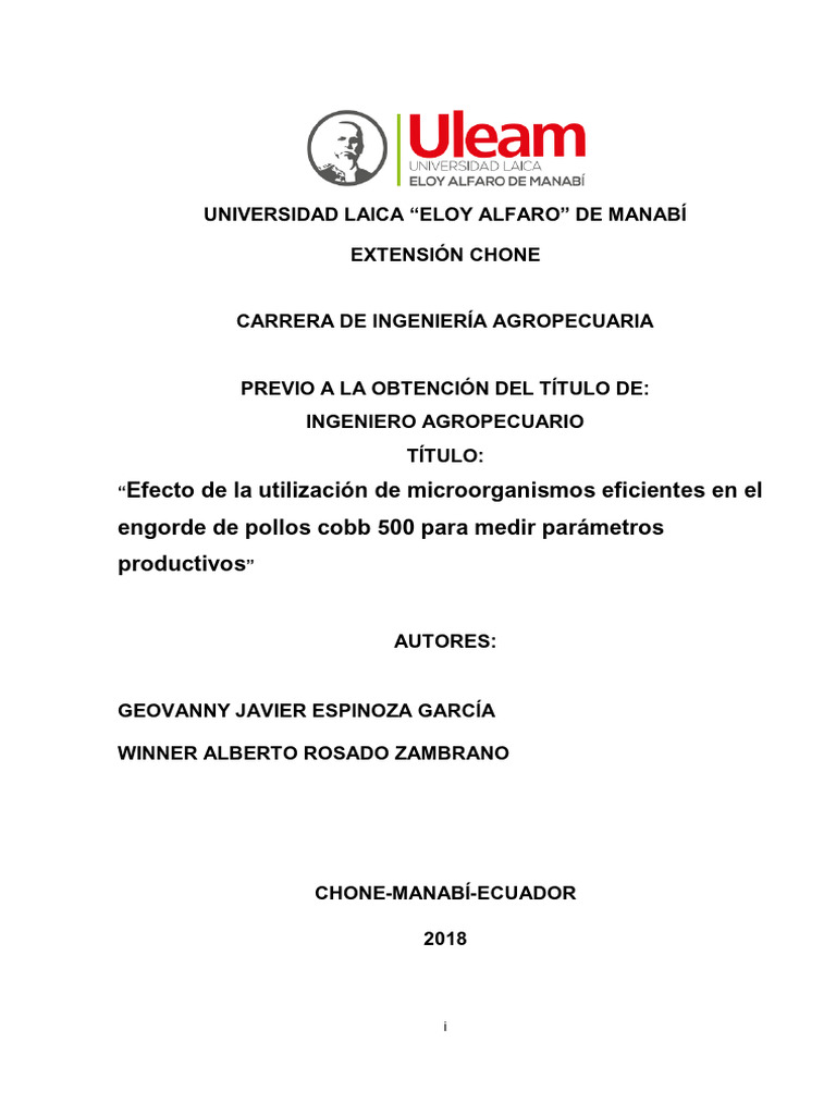 ULEAM-pollos broiler | PDF