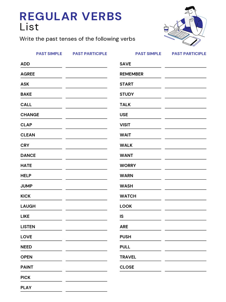 Regular Verbs: Write The Past Tenses of The Following Verbs | PDF