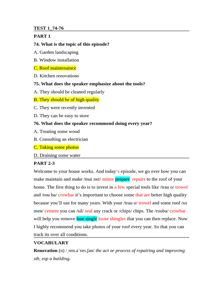 TEST 1_74-76 | PDF | Architectural Design | Architecture