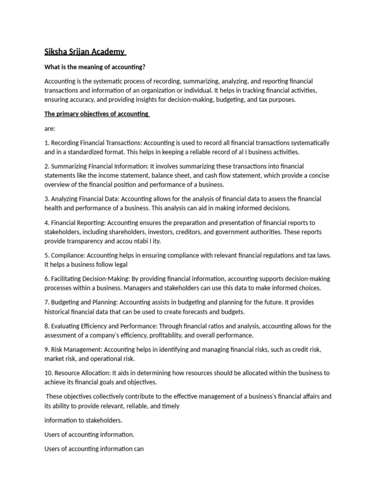 Accountancy theory | PDF | Financial Statement | Accounting