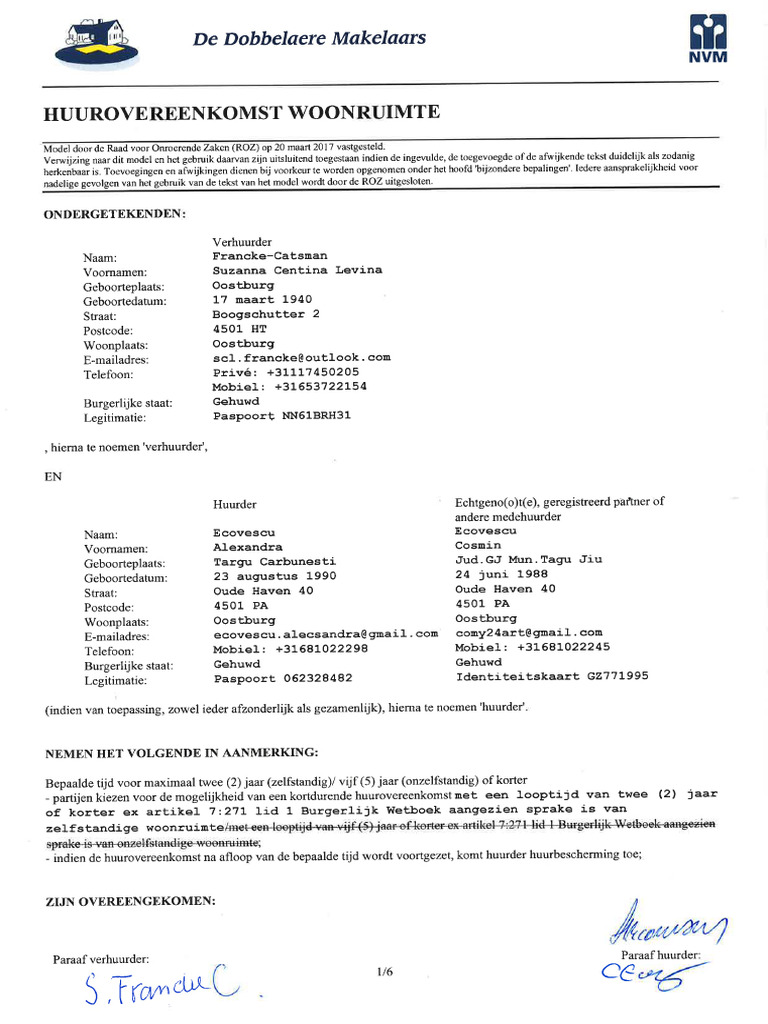 Huurovereenkomst Getekend | PDF