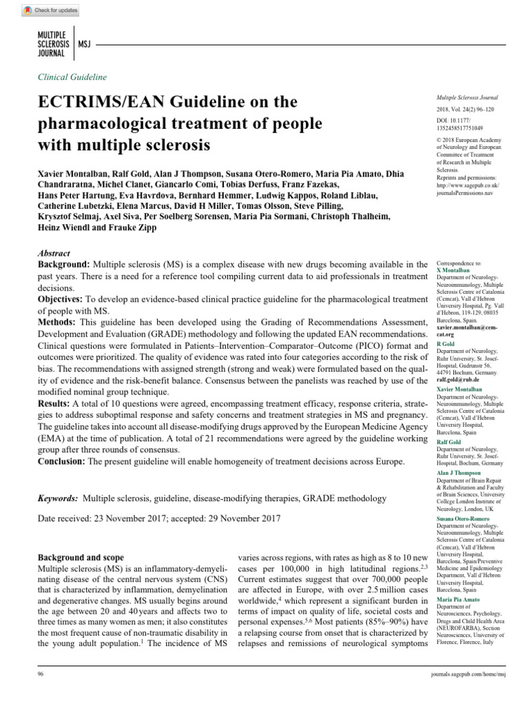 Ectrims | PDF | Multiple Sclerosis | Randomized Controlled Trial