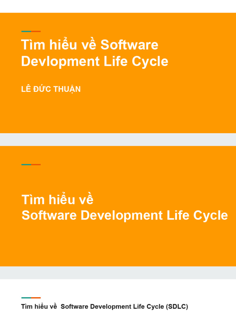 Tìm Hiểu Về Software Devlopment Life Cycle Upd | PDF