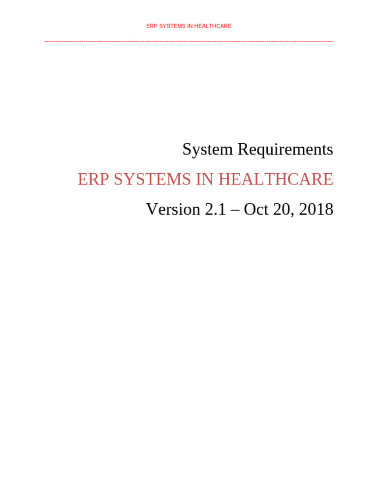 System Requirements Template | PDF | Enterprise Resource Planning ...