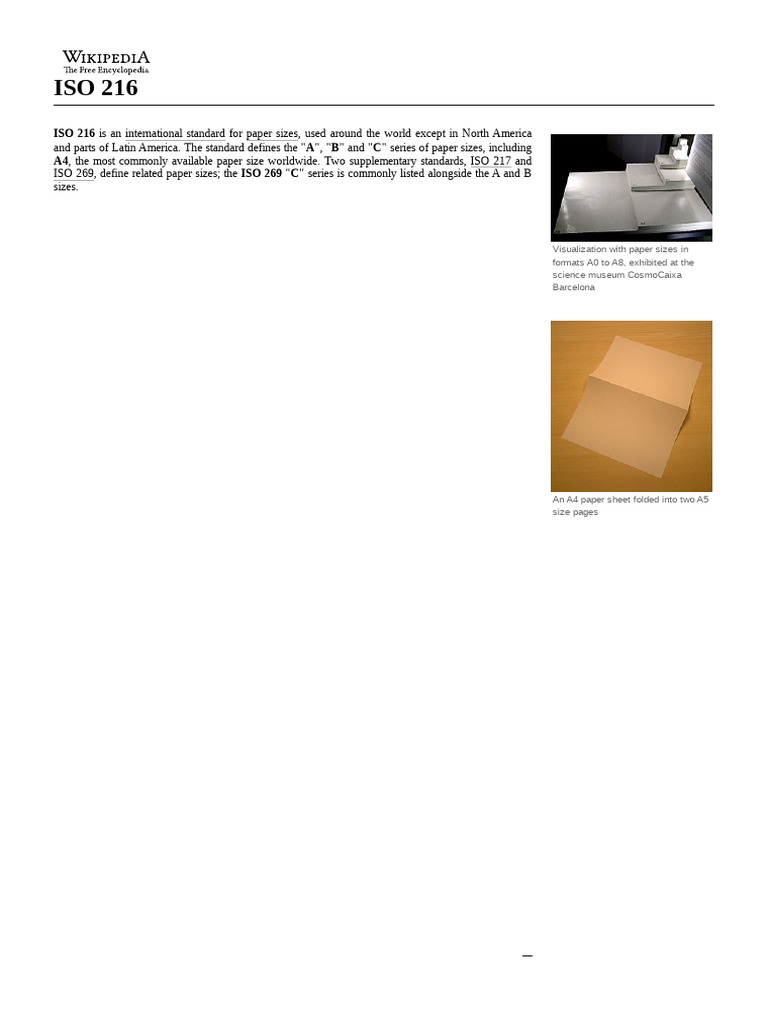 ISO 216 Paper Size Standards Explained | PDF | Stationery | Printing