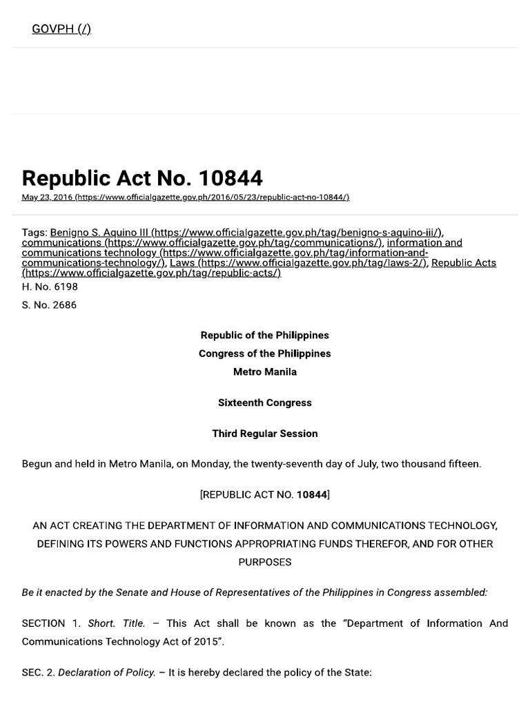Ra 10844 Bsca | PDF