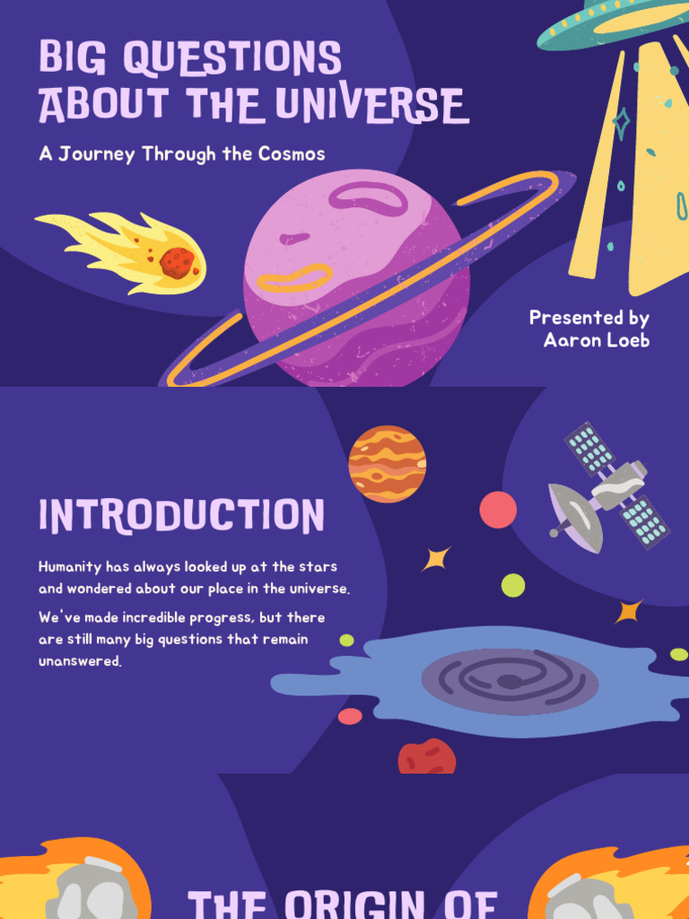 Purple and Pink Playful Questions About The Universe Presentation ...